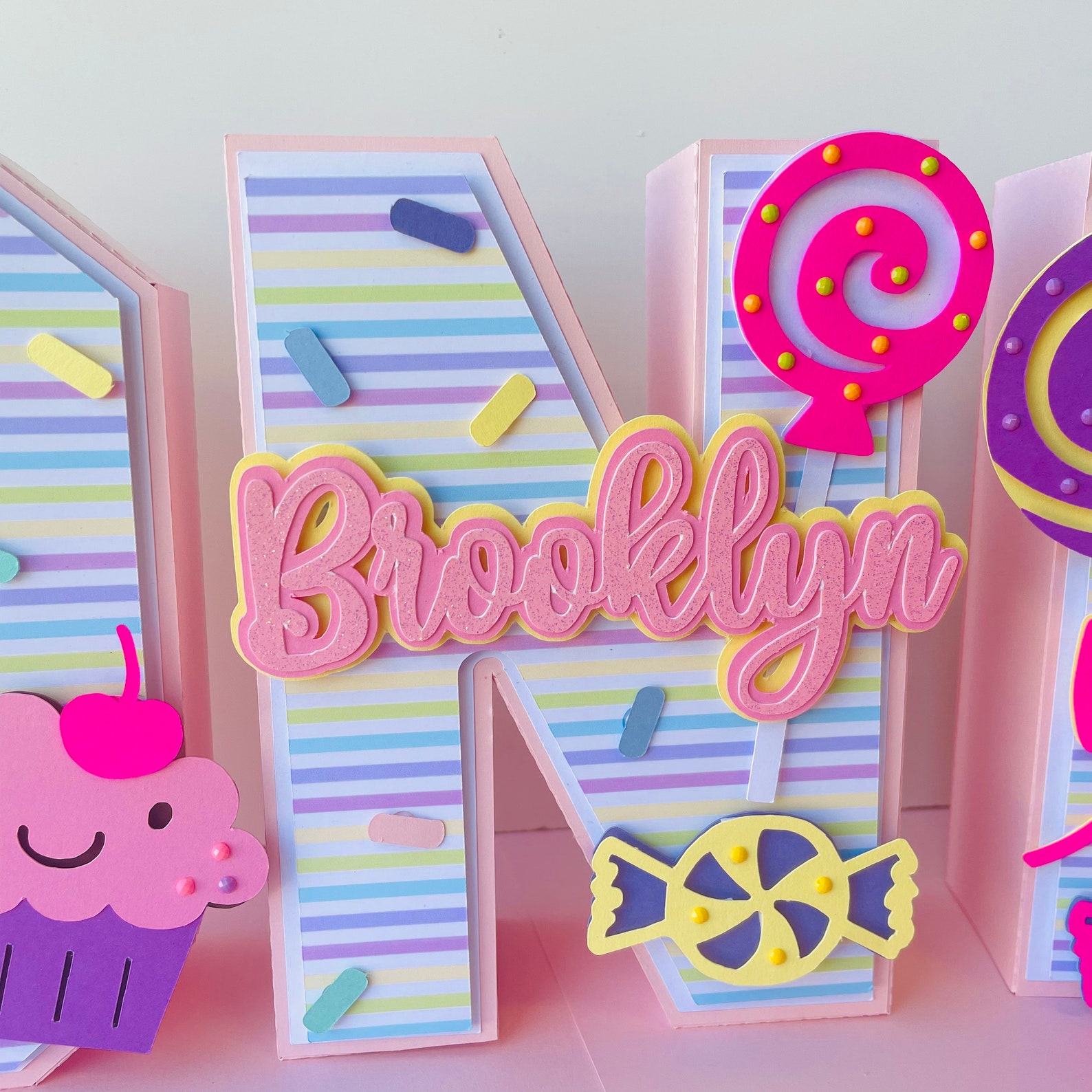 Candyland 3D Letters: Sweet Party Decoration - Etsy