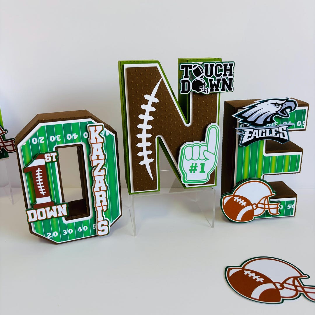 Football Birthday 3D Letters: Touchdown Party Decor - Etsy