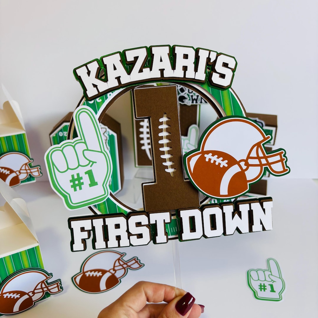 First Down Birthday Decoration, Touch Down Party Decor, Football ...