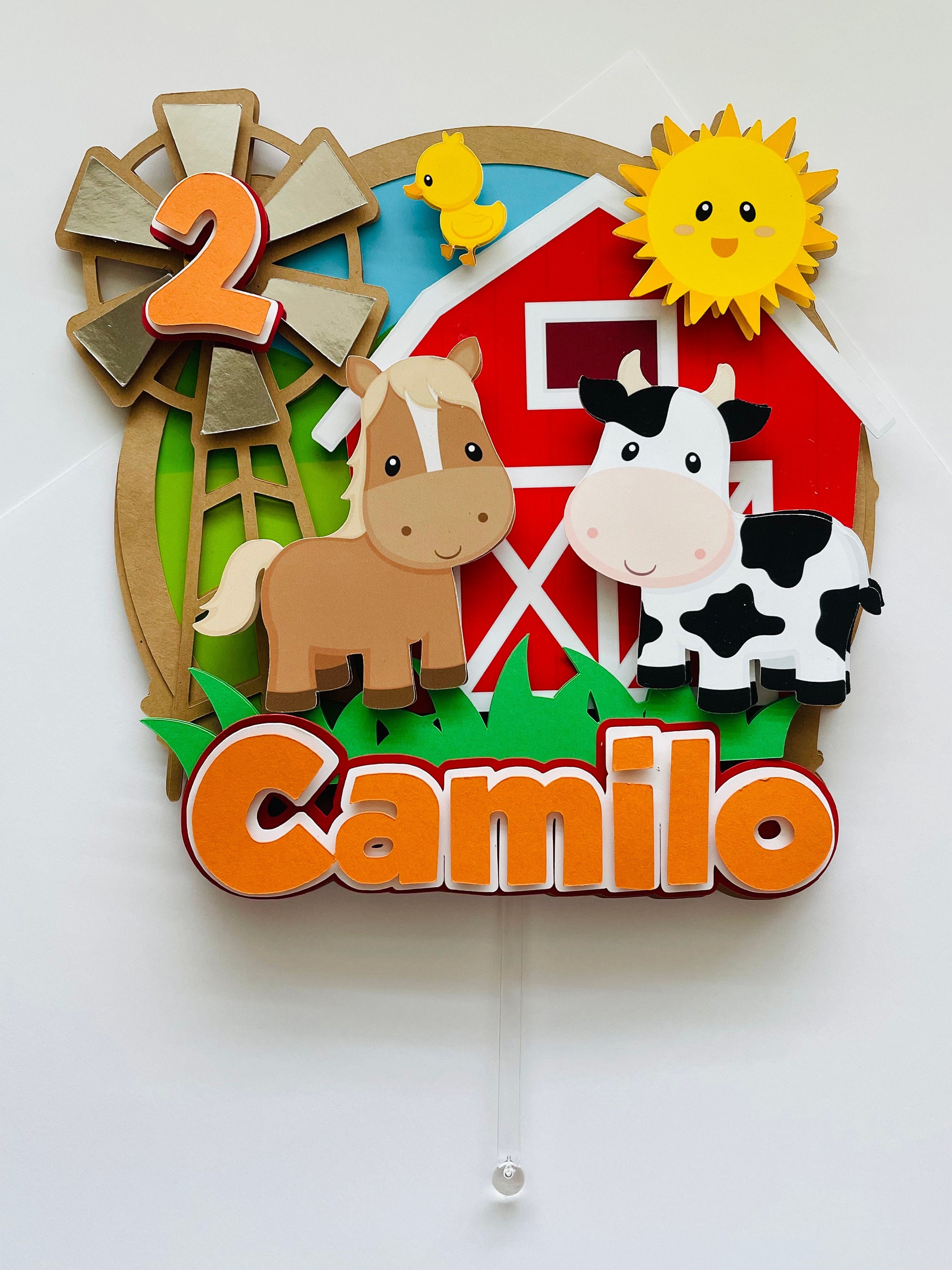 Granja cake topper la granja cake topper the farm cake - Etsy México