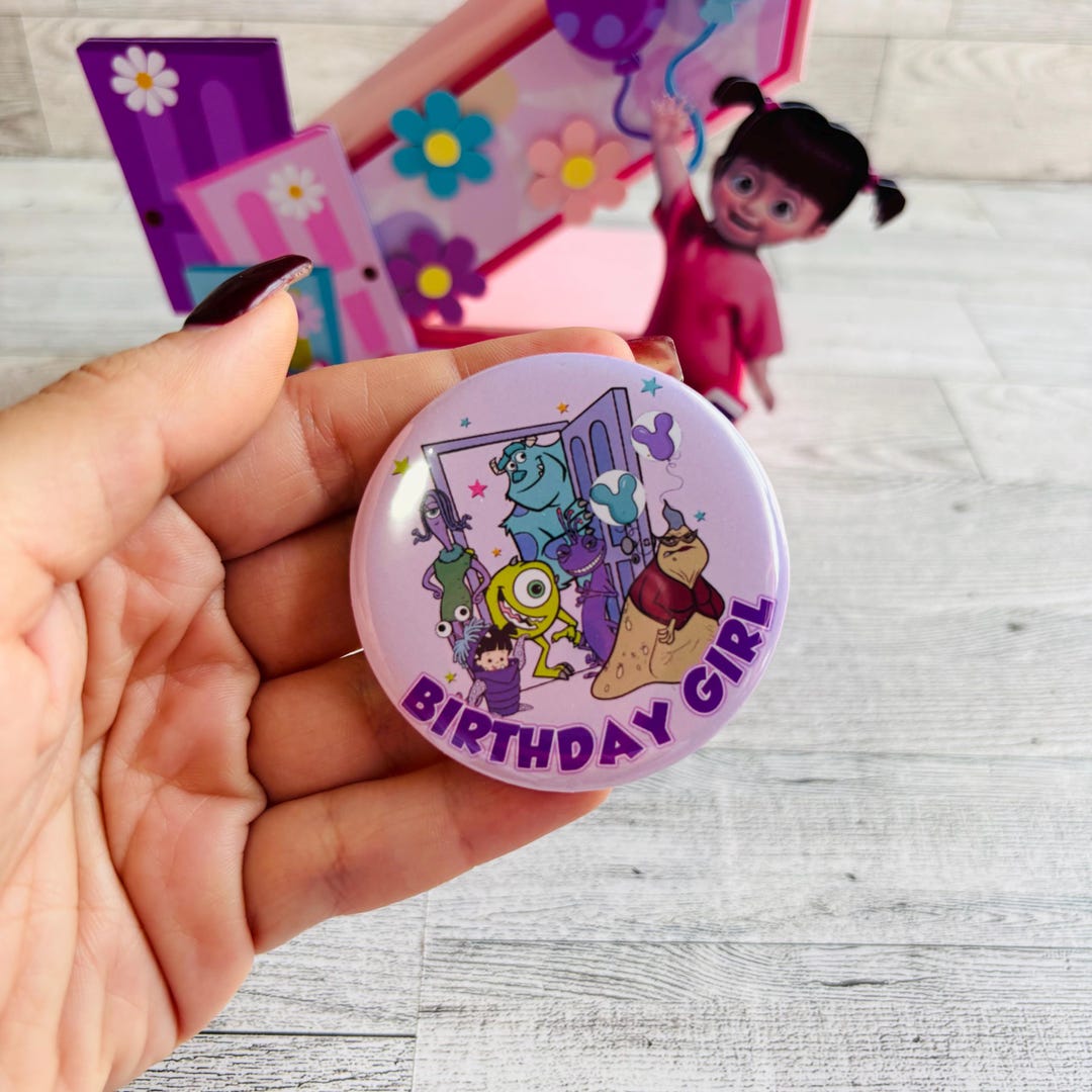 Monsters Inc Buttons, Boo Birthday Decorations, Monsters Inc Birthday ...