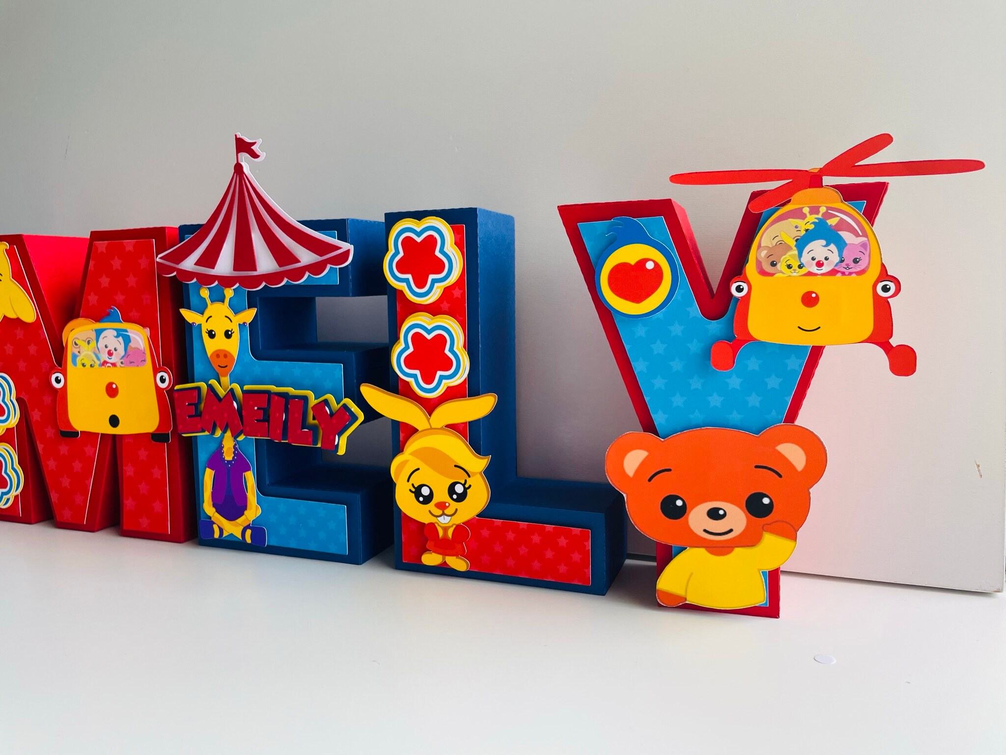 Plim Plim Party Decor Plim Plim 3D Letters Plim Plim - Etsy Canada