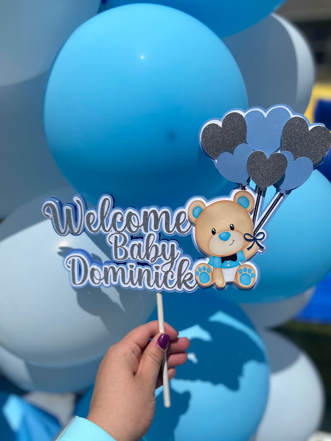 Welcome Baby Cake Topper Welcome Baby Boy Cake Topper - Etsy