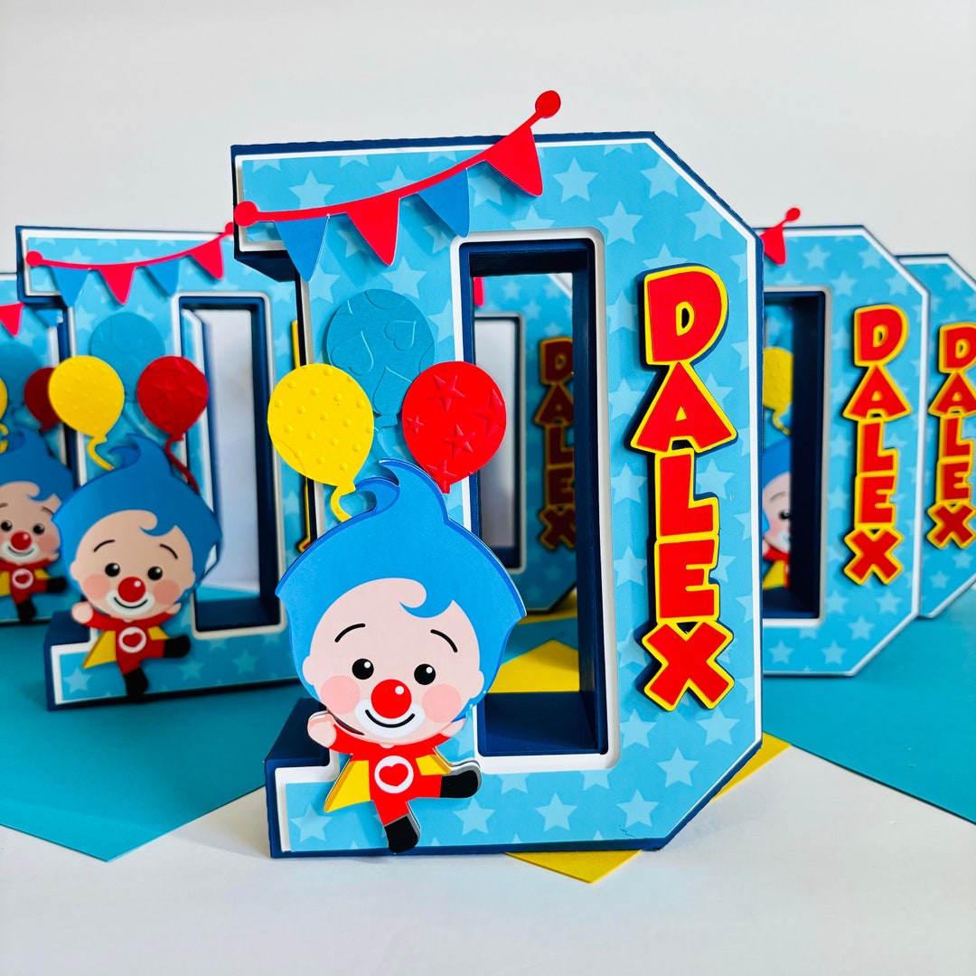 Plim Plim Party Decor, Plim Plim 3D Letters, Plim Plim Birthday Party ...