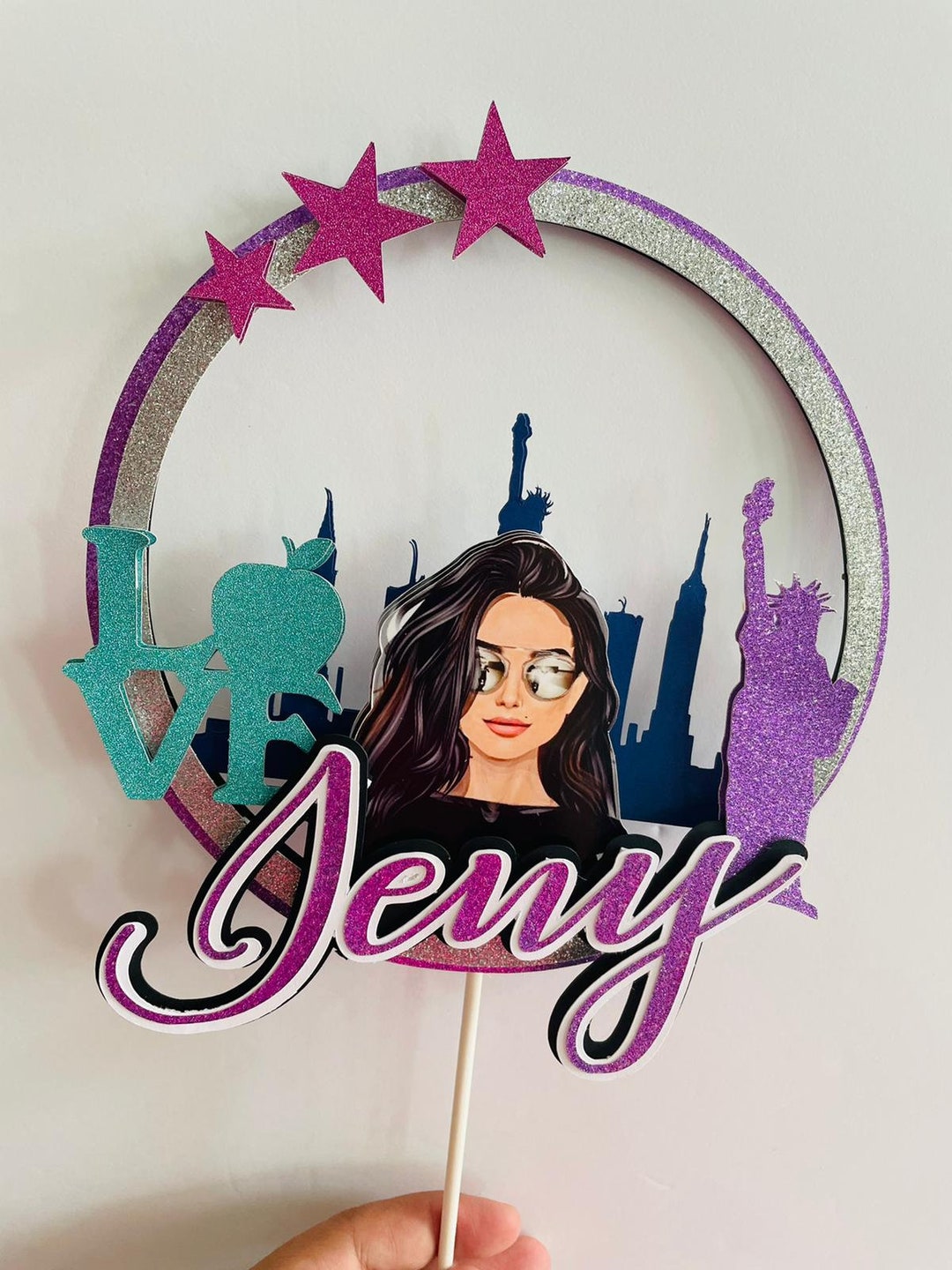 Cake Topper, New York Girl Birthday, New York Cake Topper, Custom Cake ...