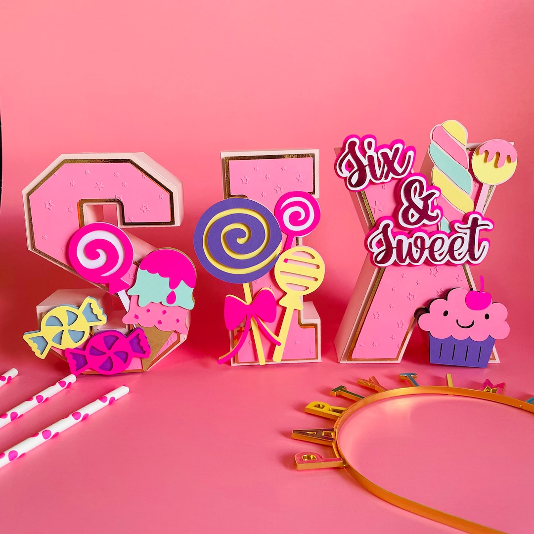 Candyland Party Decor, Candyland 3d Letters, Two Sweet Party Decor, Two ...