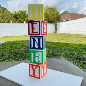 Toy Story Alphabet Blocks: Primary Color Party Decor (6x6 INCHES) - Etsy