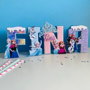 Frozen 3D Letters, Frozen Party Decor, Frozen Party Decorations, Frozen ...