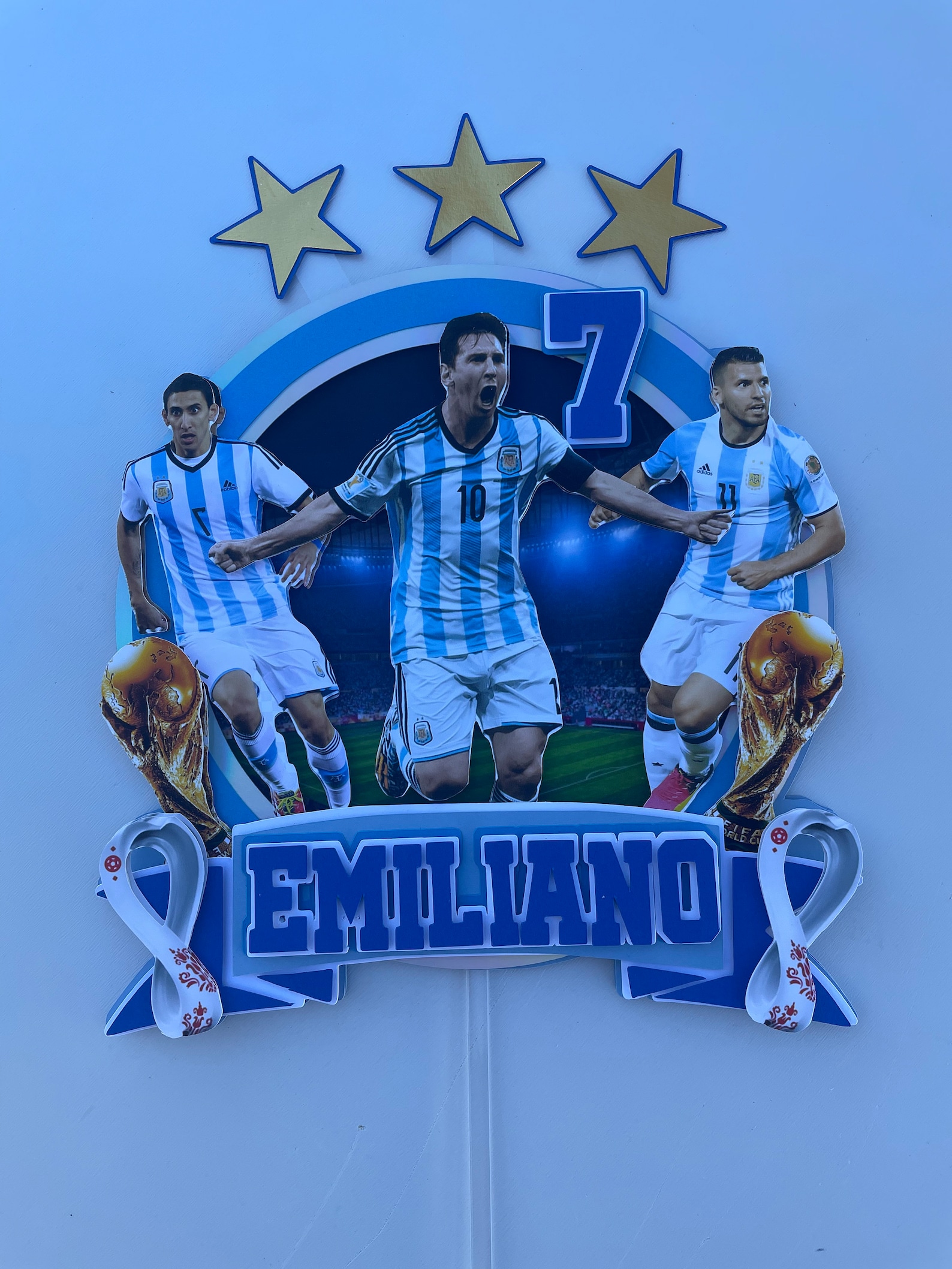Personalized Argentina World Cup Cake Topper: Messi Inspired Party ...