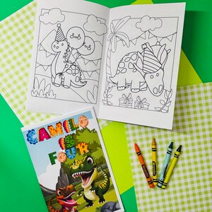 Dinosaur Party Decor, Dinosaur Colouring Book, Dinosaur Party Favor ...