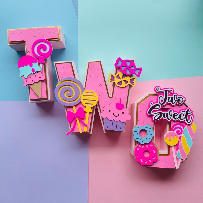 Candyland Party Decor Candyland 3d Letters Candyland Party - Etsy