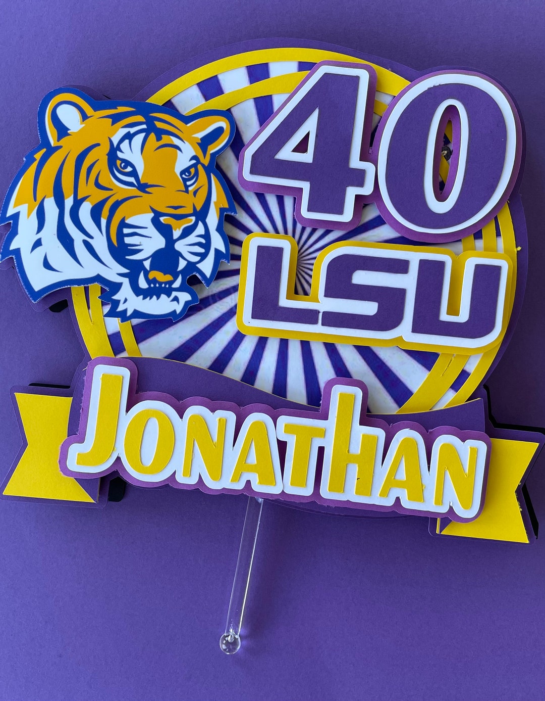 Personalized LSU Cake Topper: Birthday Party Decor - Etsy