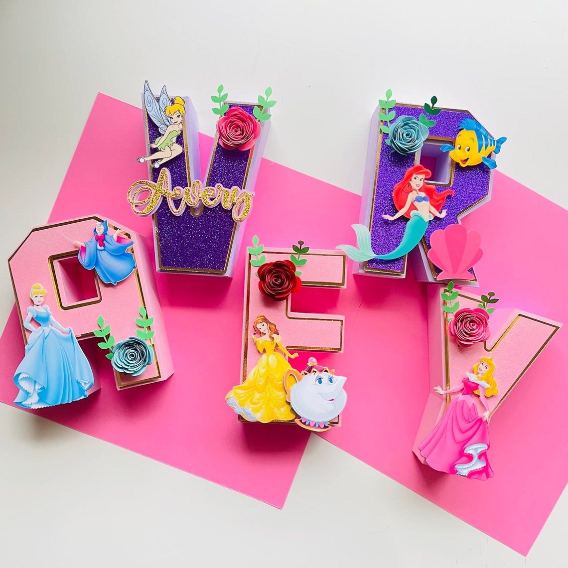 Princess Party Decor Princess 3D Letter Princess Party - Etsy