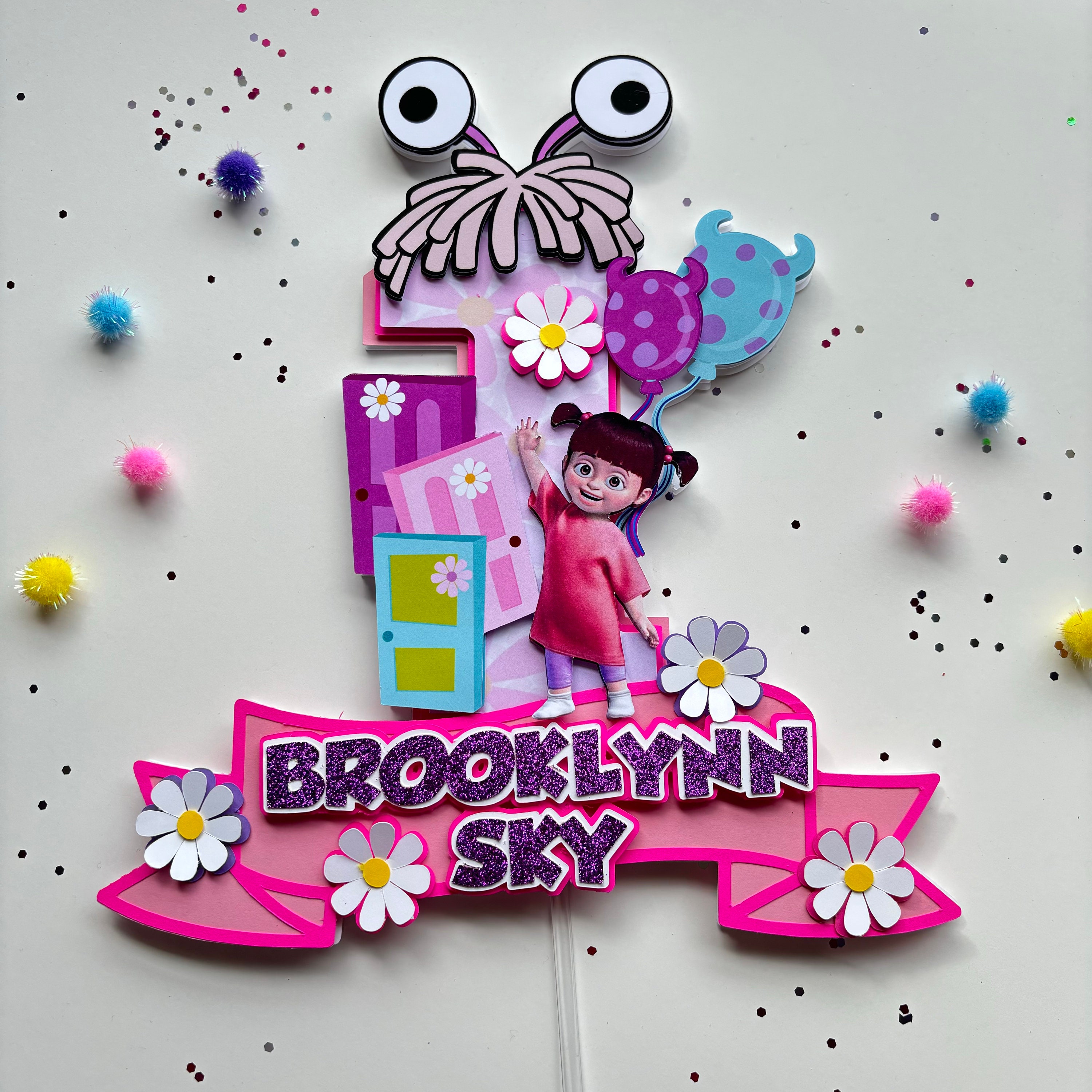 Monsters Inc Theme Birthday, Monsters Inc Boo Cake Topper, Monsters Inc Cake Topper, Monsters ...