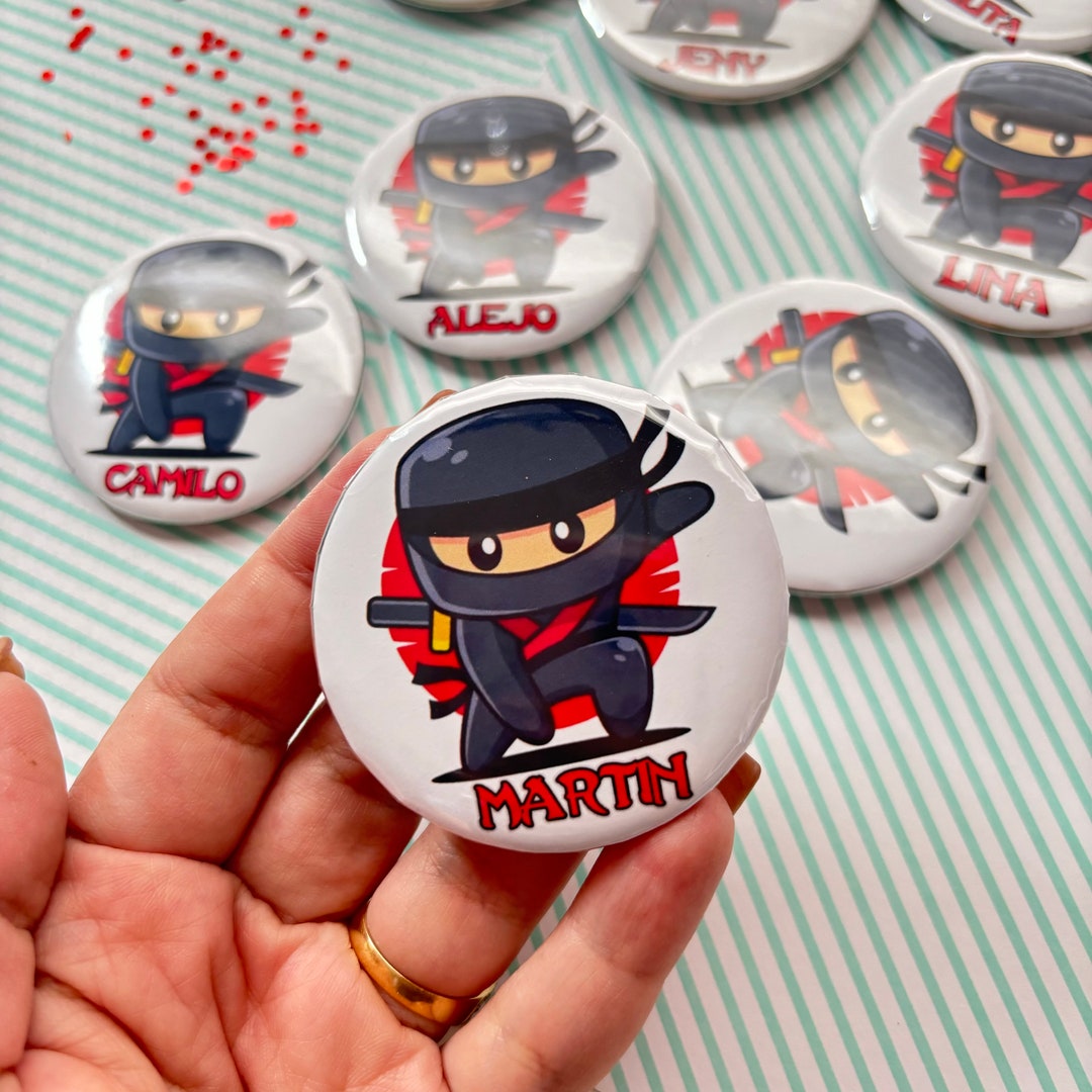 Personalized Ninja Birthday Buttons: Custom Party Favors (2.25'') - Etsy