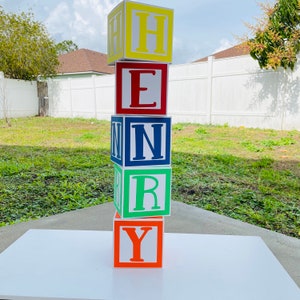 Toy Story Alphabet Blocks: Primary Color Party Decor (6x6 INCHES) - Etsy