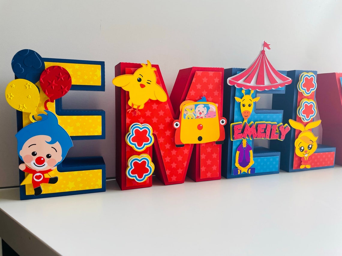 Plim Plim Party Decor Plim Plim 3D Letters Plim Plim - Etsy Canada