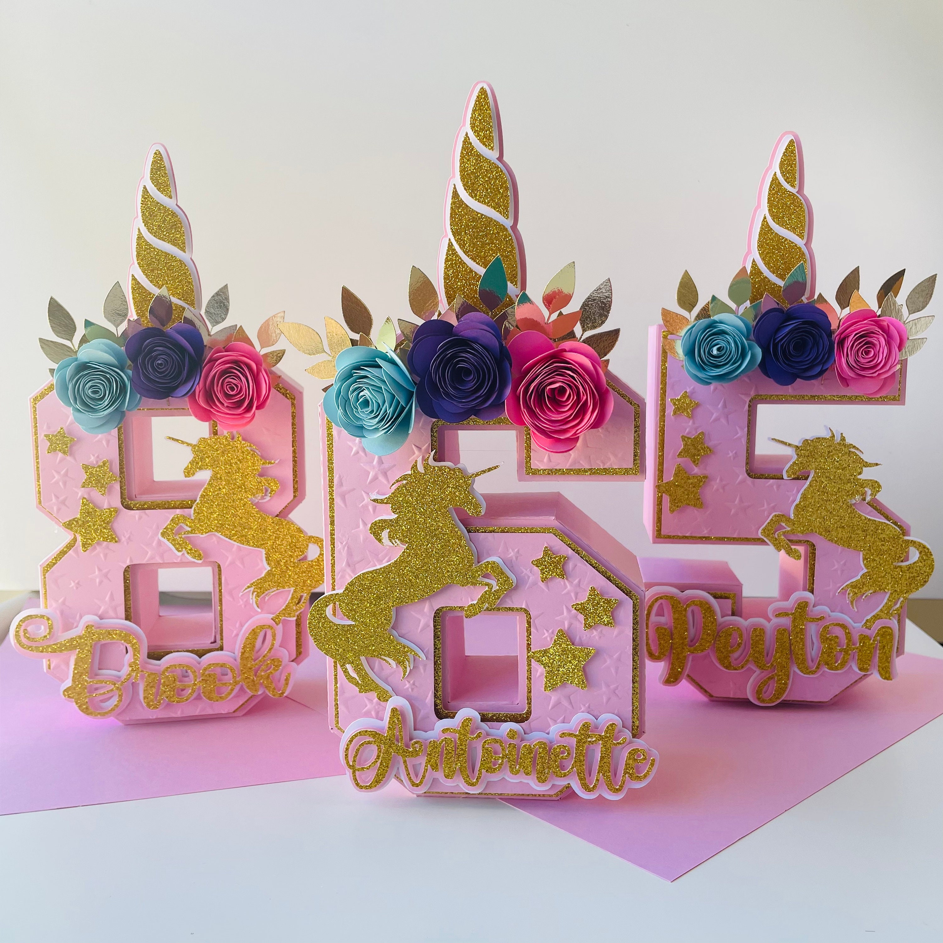 Unicorn Party Unicorn 3D Number Unicorn Birthday - Etsy