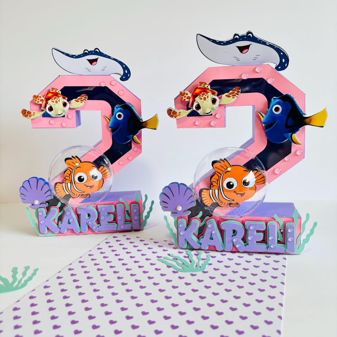 Finding Nemo 3d Letter, Finding Nemo Party Decor, Finding Nemo Birthday ...
