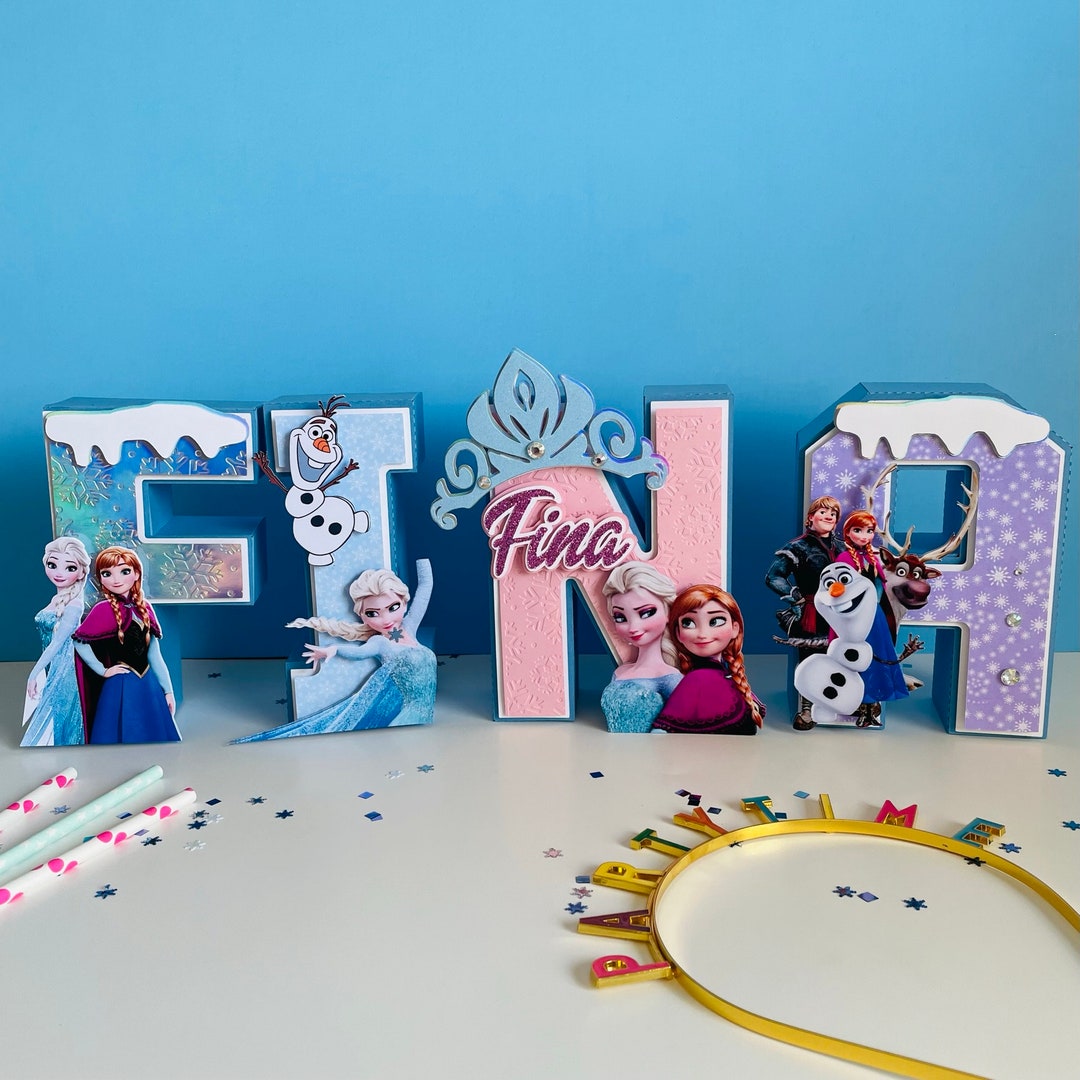 Frozen 3D Letters, Frozen Party Decor, Frozen Party Decorations, Frozen ...