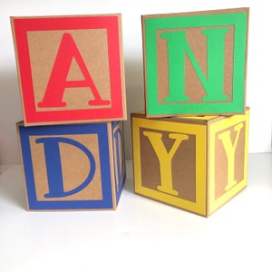 Toy Story Inspired Alphabet Blocks: Primary Color Party Decor - Etsy