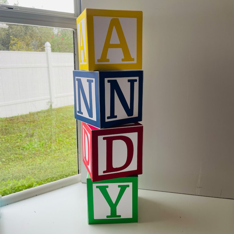 Toy Story Theme Alphabet Block Decor Toy Story Birthday - Etsy