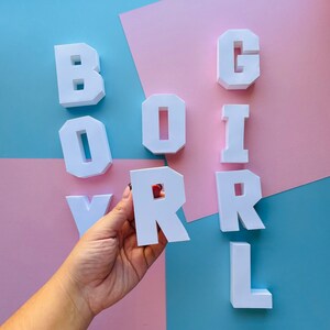 Boy or Girl 3D Letters, Baby Shower 3D Letters, Baby Shower Decorations ...