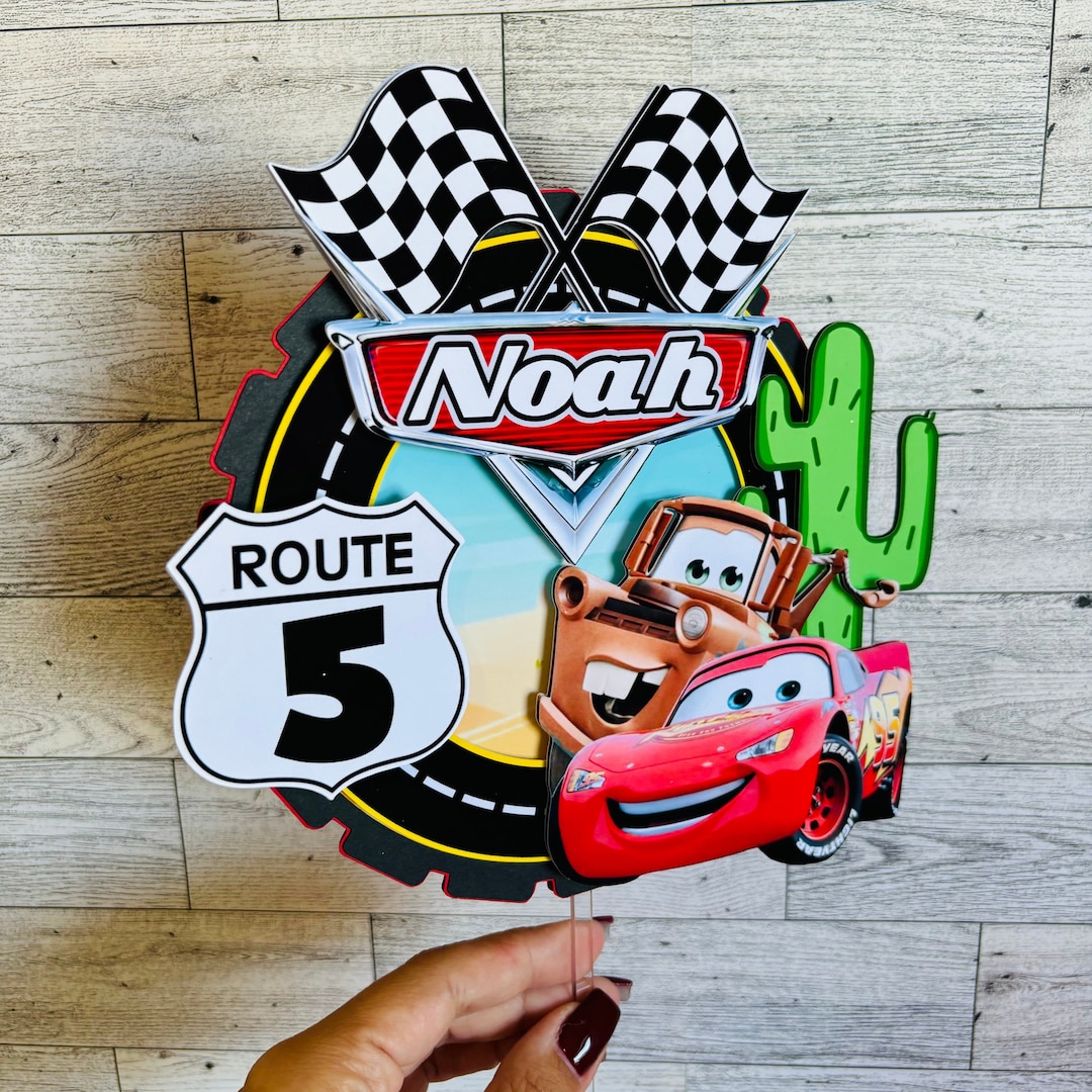 Personalized Lightning Mcqueen Cake Topper: Cars Party Decor - Etsy