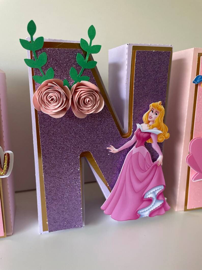Princess Party Decor Princess 3D Letter Princess Party - Etsy