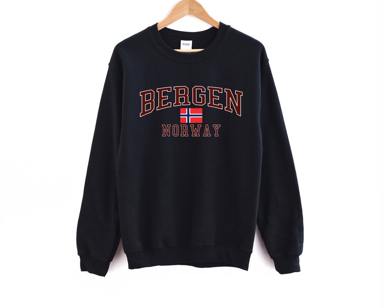 Bergen Norway Sweatshirt Unisex Bergen Crewneck - Etsy