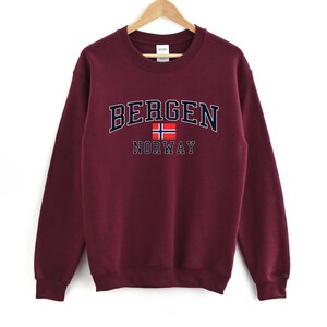 Bergen Norway Sweatshirt Unisex Bergen Crewneck - Etsy