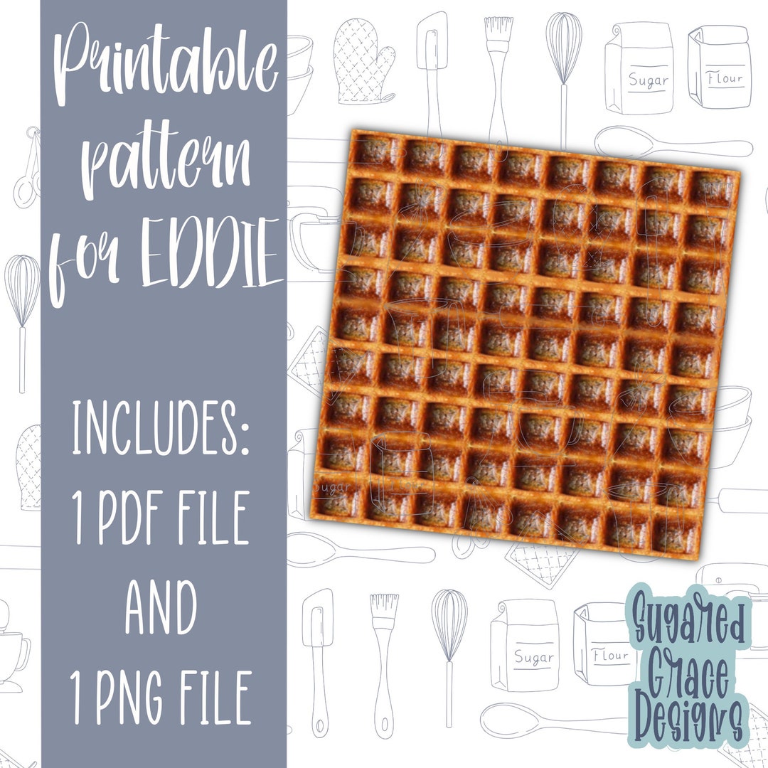 Realistic Waffle Pattern Png and Pdf Printable for Eddie - Etsy