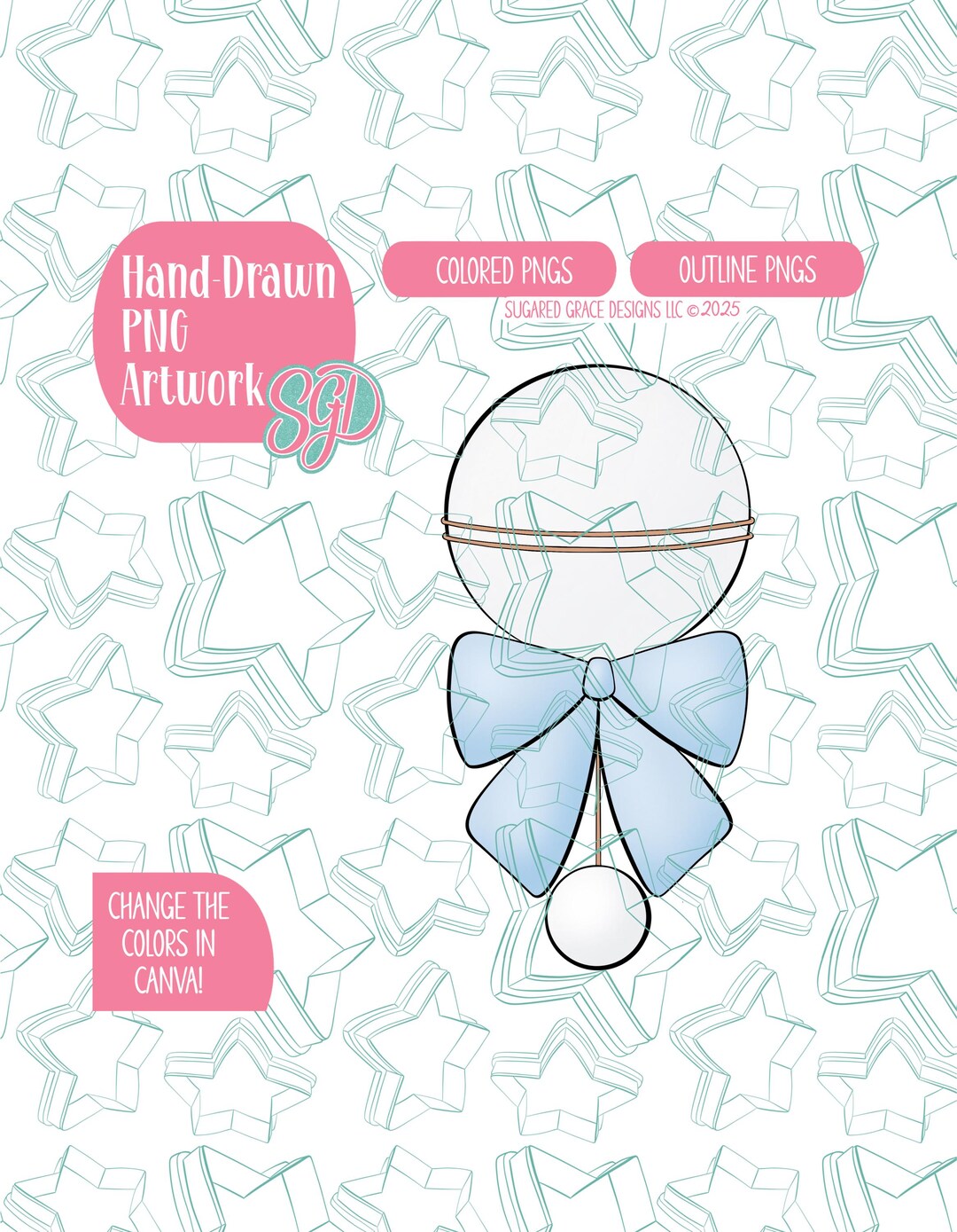 Baby Rattle PNG Image Set for Edible Ink Printers - Hand Drawn Editable ...