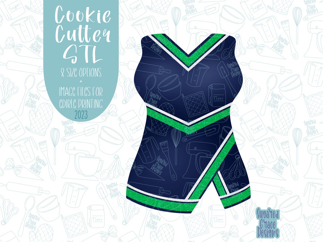 Cheer Uniform Cookie Cutter Stl File Set for 3d Printing With Matching ...
