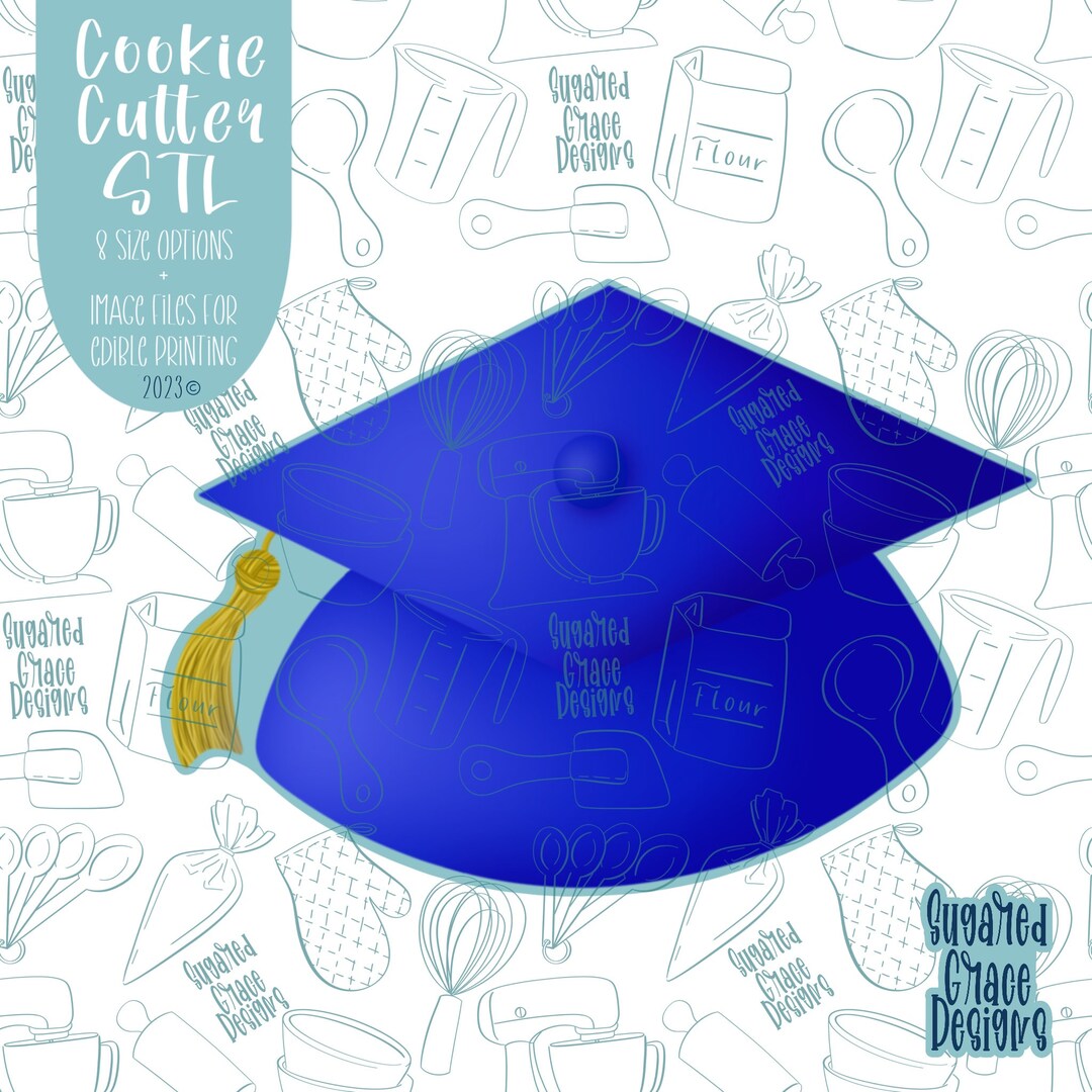 Graduation Grad Cap Cookie Cutter STL Files for 3D Printing With ...
