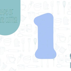 Number One Cookie Cutter STL, Edible Ink Printer PNG (digital Download ...