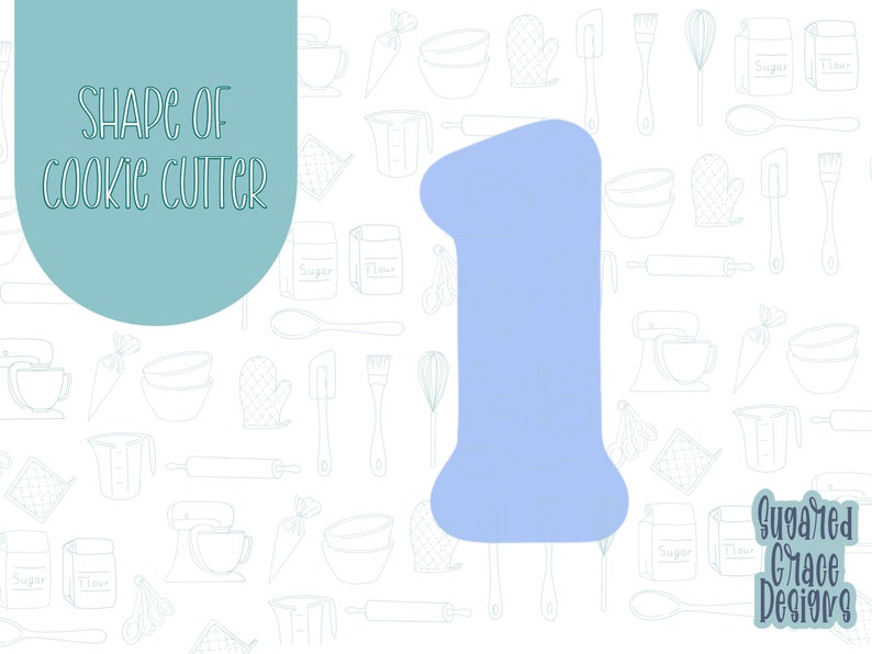 Number One Cookie Cutter Stl Png Image File 3D Printing - Etsy