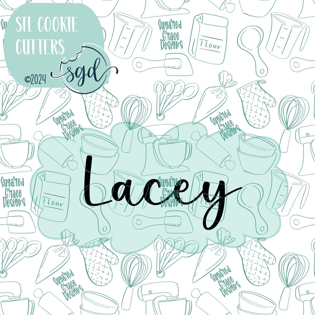 Lacey Plaque Cookie Cutter STL Files for 3D Printing With Matching ...