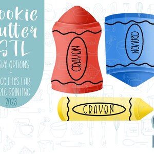 Crayon Cookie Cutter Stl, Png Image File, 3D Printing, Instant Download ...