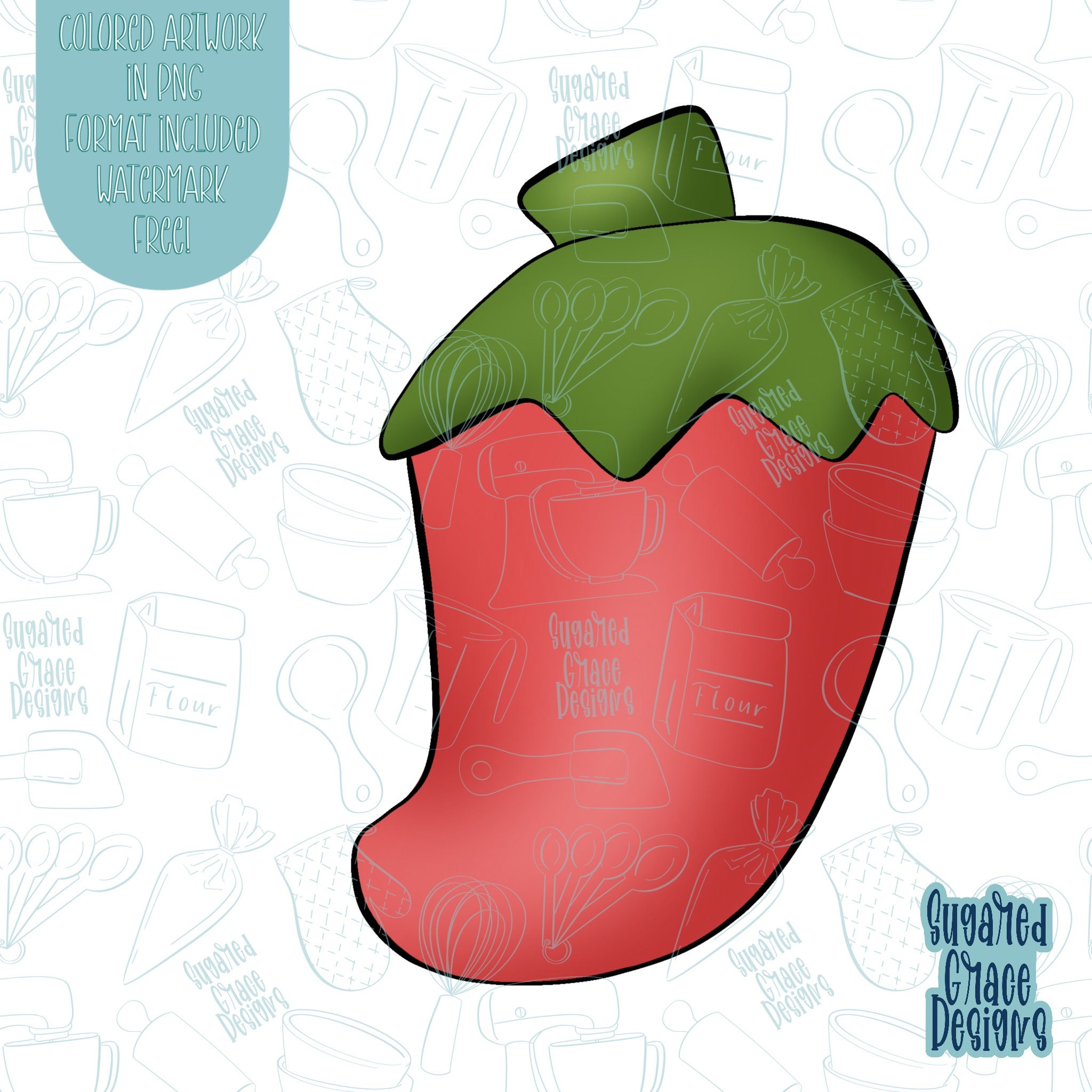 Chili Pepper Cookie Cutter STL Files for 3D Printing With Matching ...