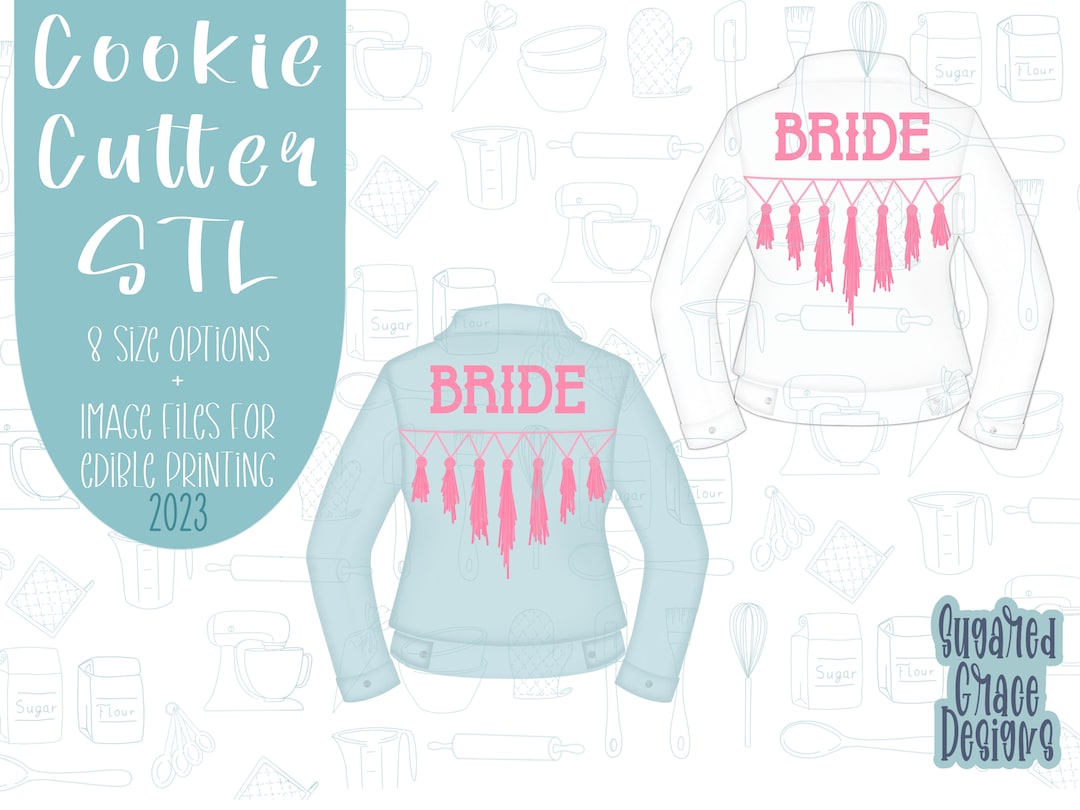 Jean Jacket Cookie Cutter Stl Files for 3d Printing, Bachelorette ...