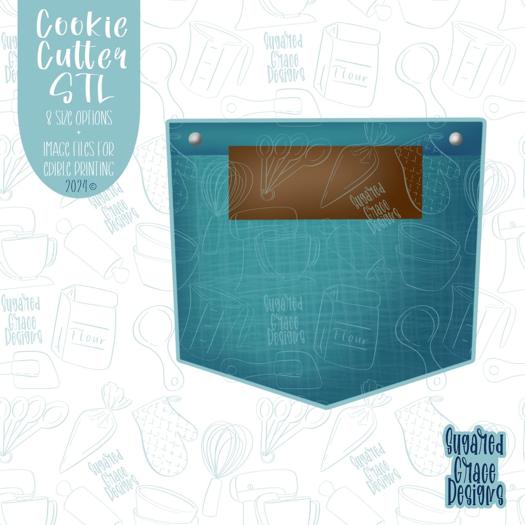 Jean Pocket Cookie Cutter STL Files for 3d Printing With Matching ...