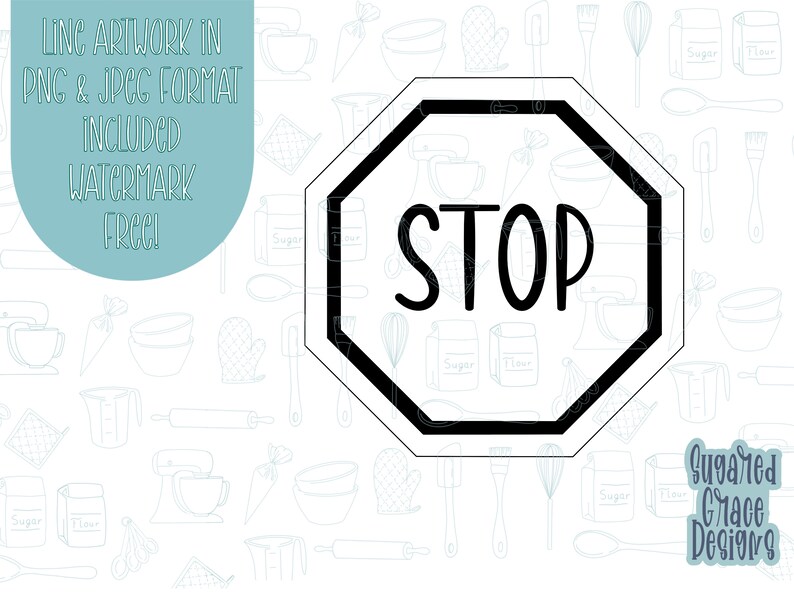 Stop Sign Cookie Cutter Stl File for 3D Printing With Png - Etsy