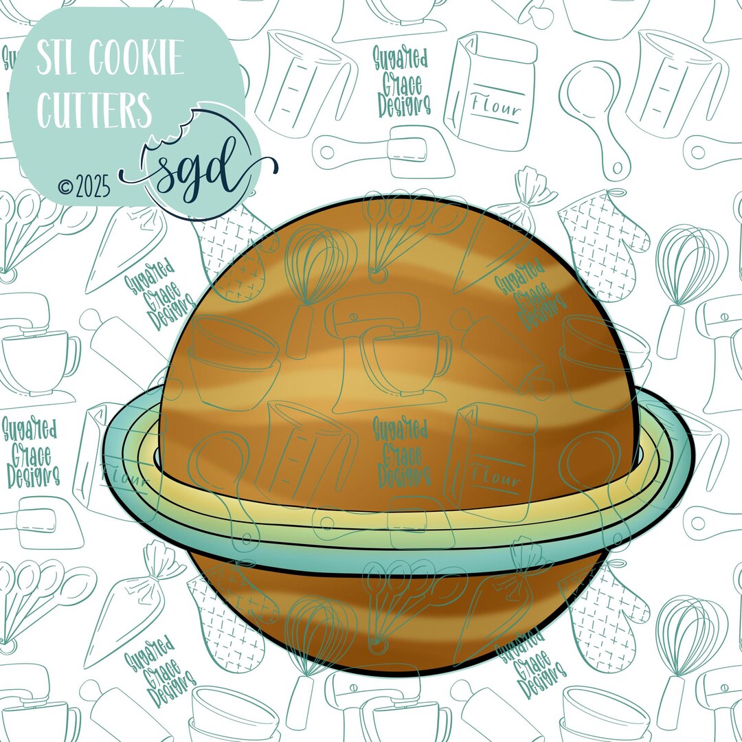 Saturn Cookie Cutter STL Files for 3D Printers With Matching PNG ...