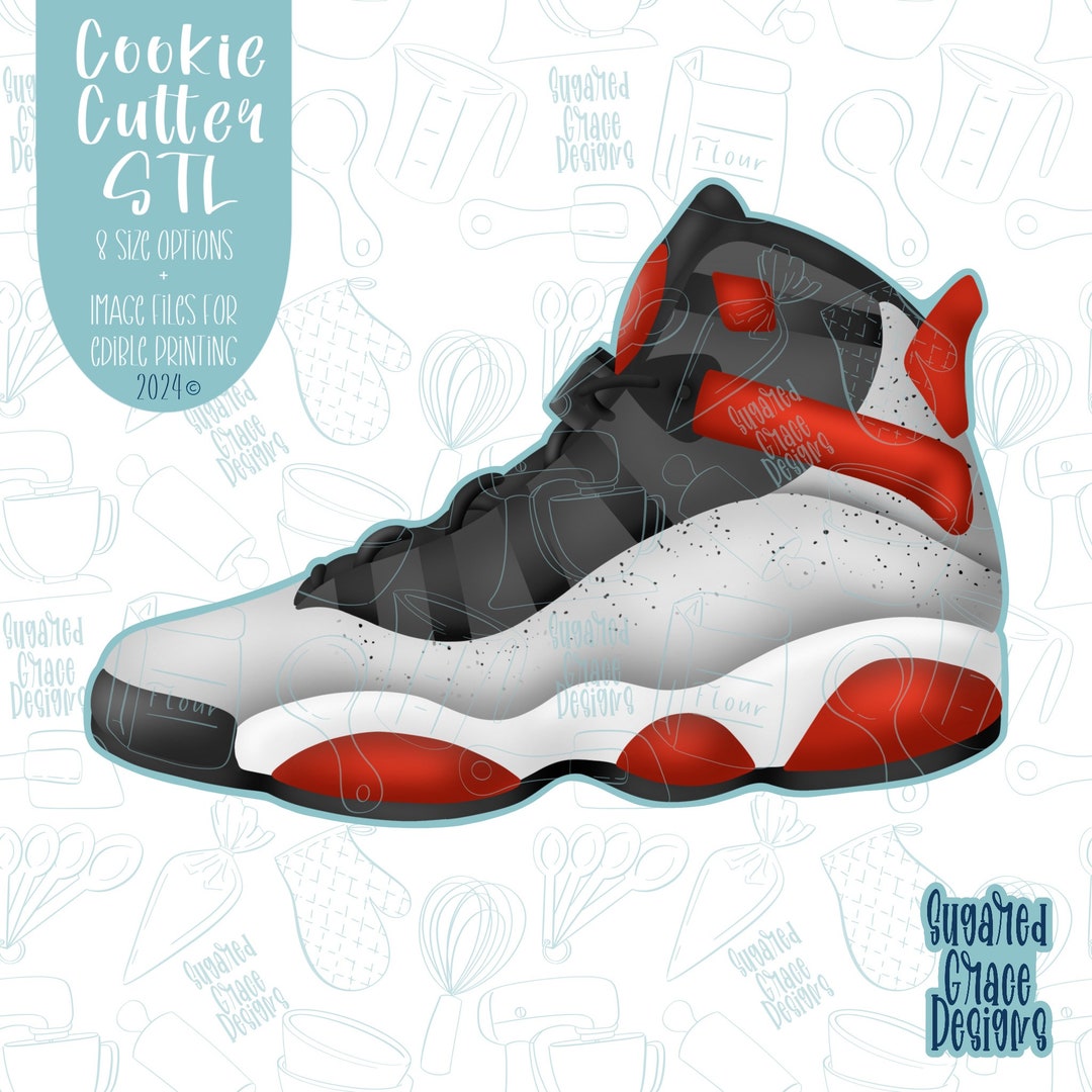 Basketball Shoe Cookie Cutter STL Files for 3D Printing With Matching ...