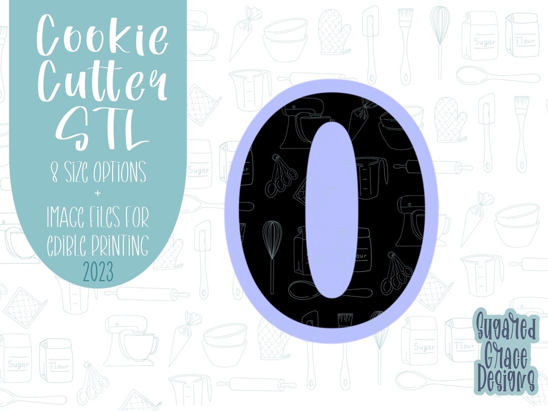 Number Zero Cookie Cutter Stl, Png Image File, 3D Printing, Instant ...