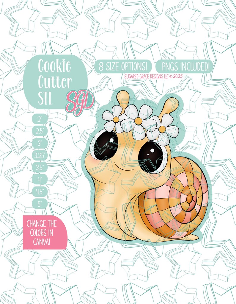 Hippie Snail Cookie Cutter STL and PNG Files (digital Download) - Etsy