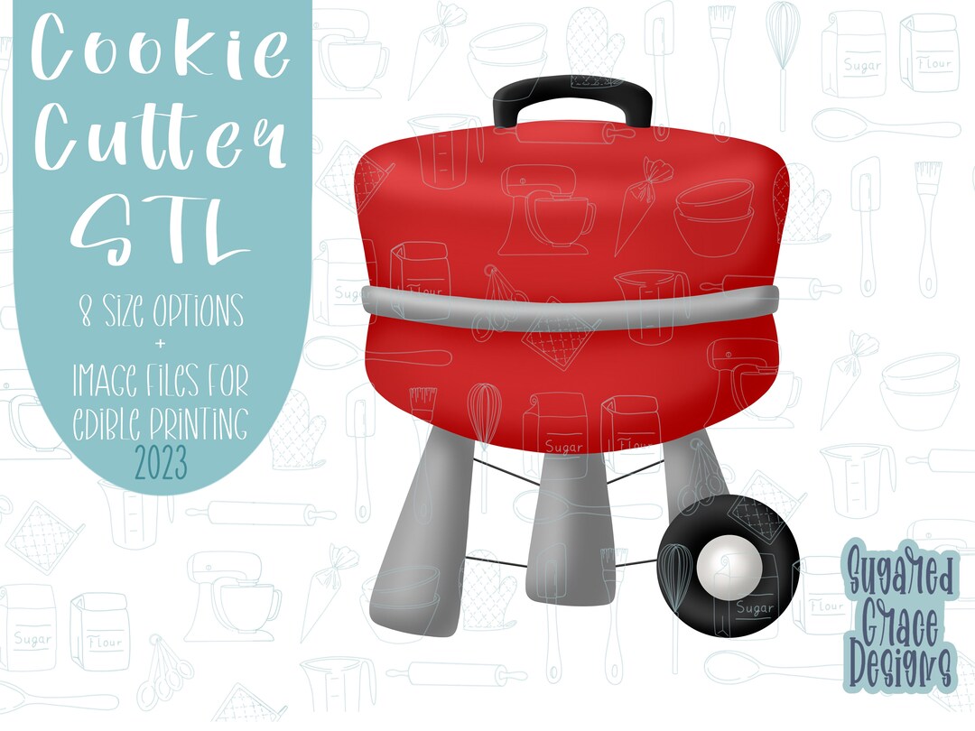 Barbecue Grill Cookie Cutter Stl File for 3d Printing, Father’s Day Png ...