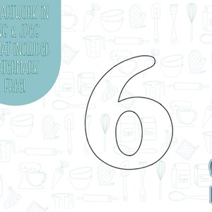 Number Six Cookie Cutter Stl, Png Image File, 3D Printing, Instant ...