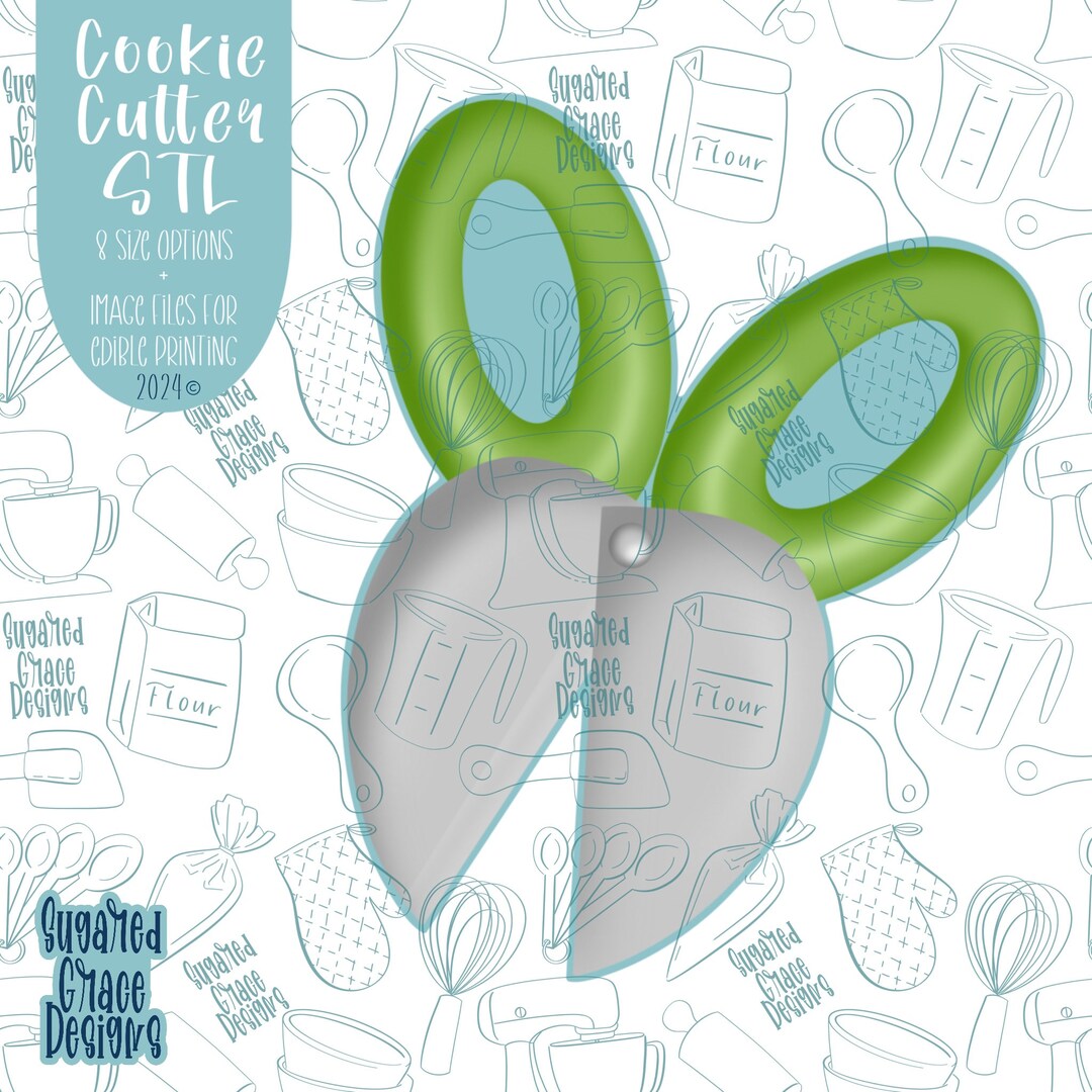 Back to School Scissors Cookie Cutter STL Files for 3D Printing With ...